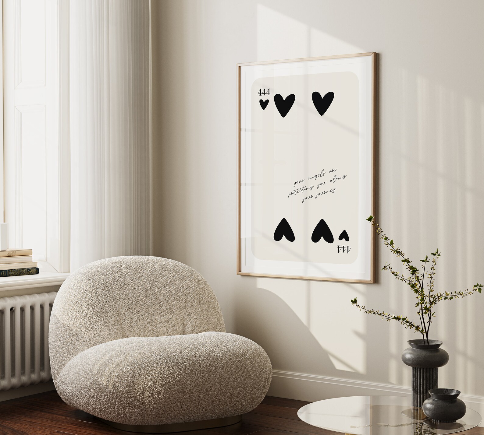 Playing Card Print, Angel Number 444 Poster Instant Digital Download ...