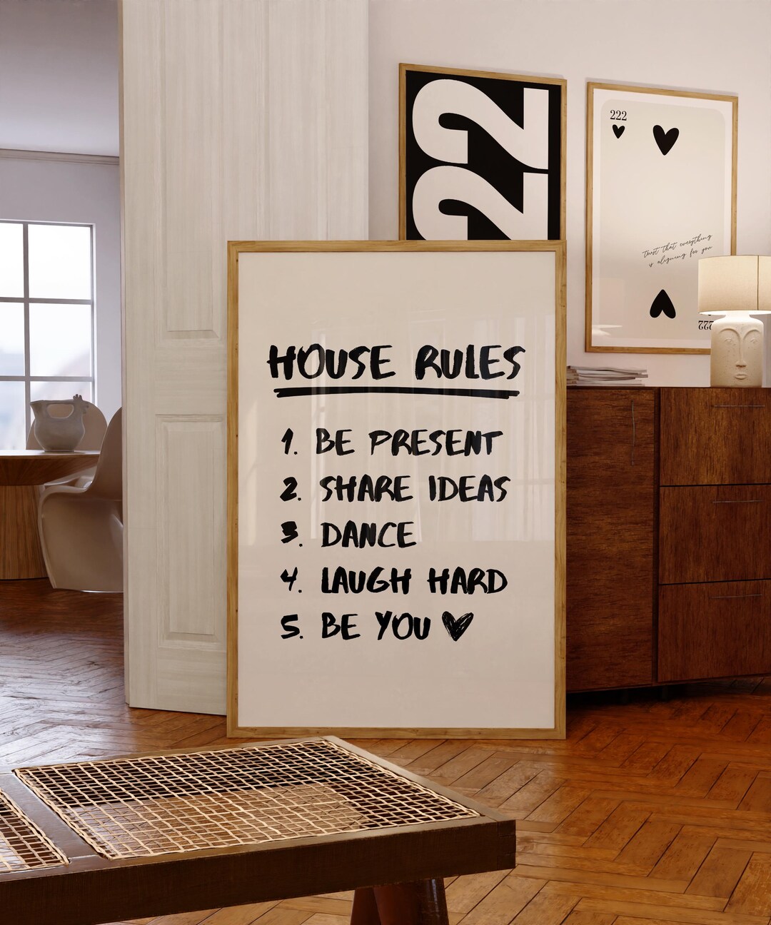 House Rules Poster Print • Home Quote Wall Art • House Rules List Wall ...