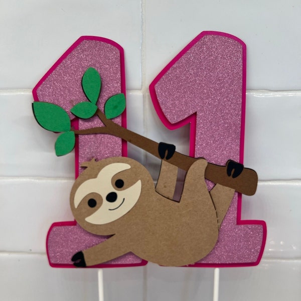 Sloth Cake Topper Birthday - Etsy