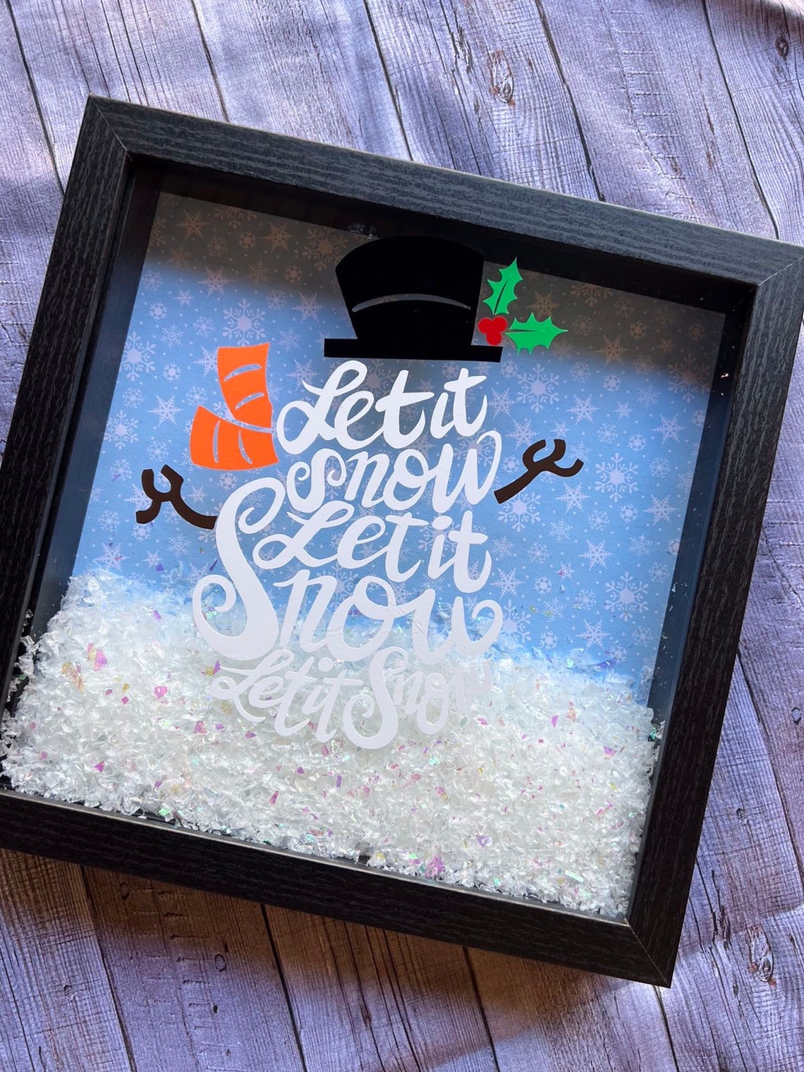 Snowman Shadow Box - Etsy