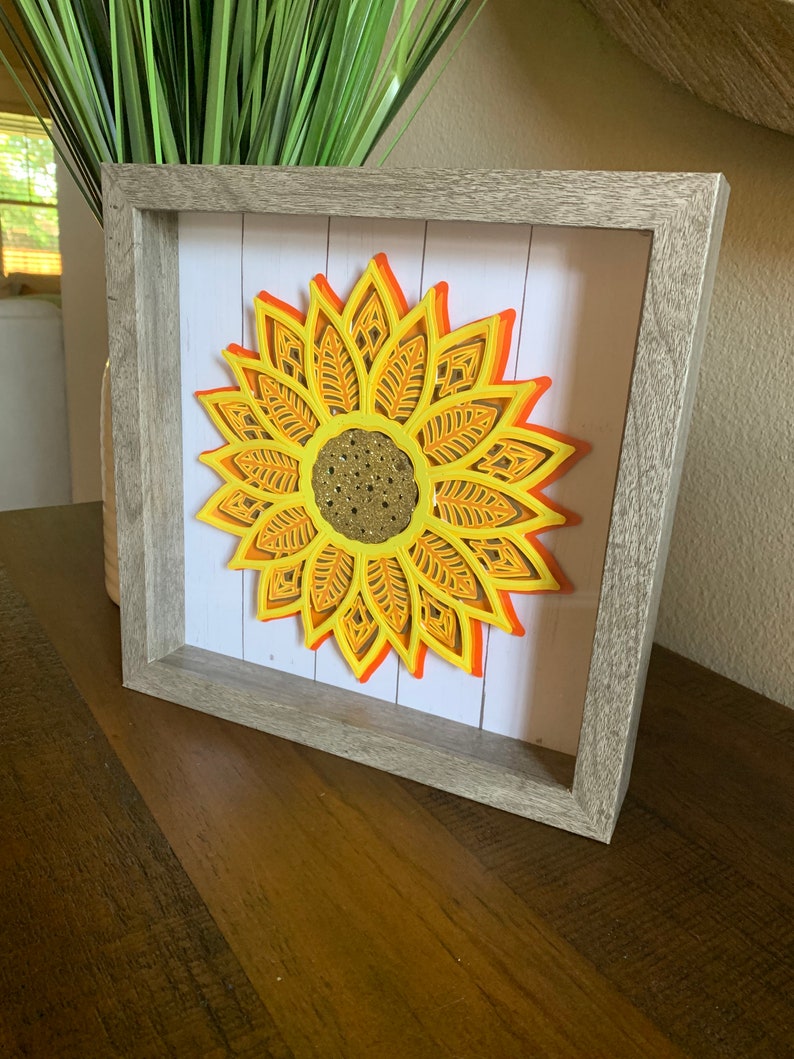 Sunflower Shadow Box - Etsy