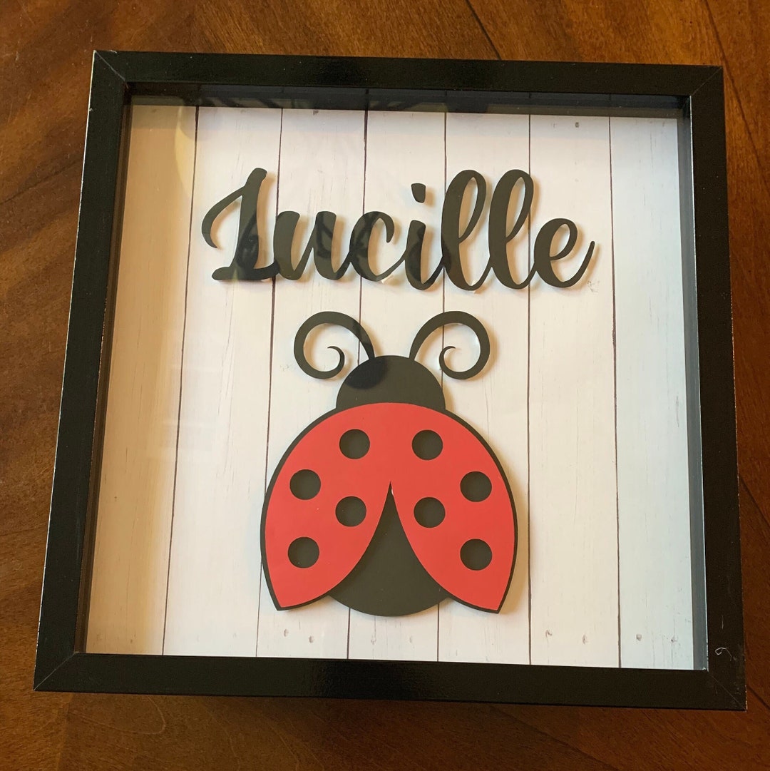 Custom Ladybug Shadow Box - Etsy