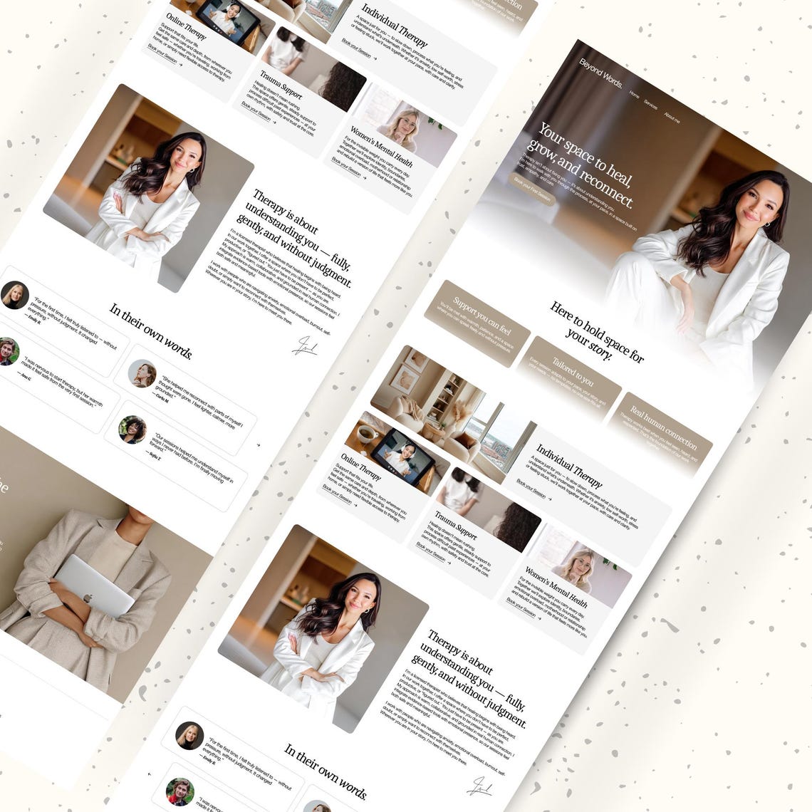 Therapist Booking Website Template, Online Therapy Scheduler ...