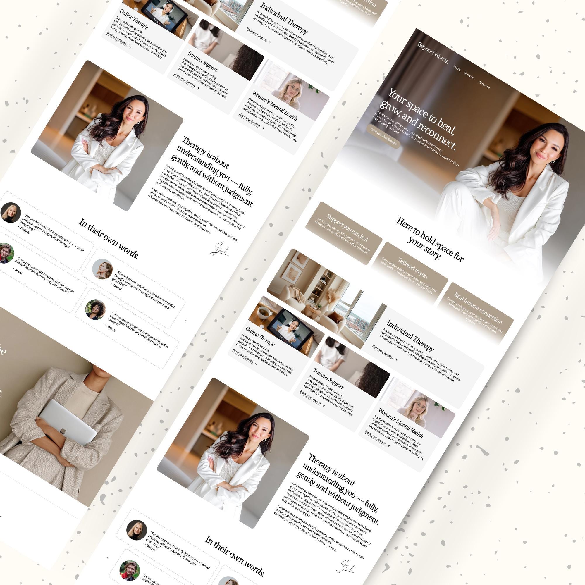 Therapist Booking Website Template, Online Therapy Scheduler ...