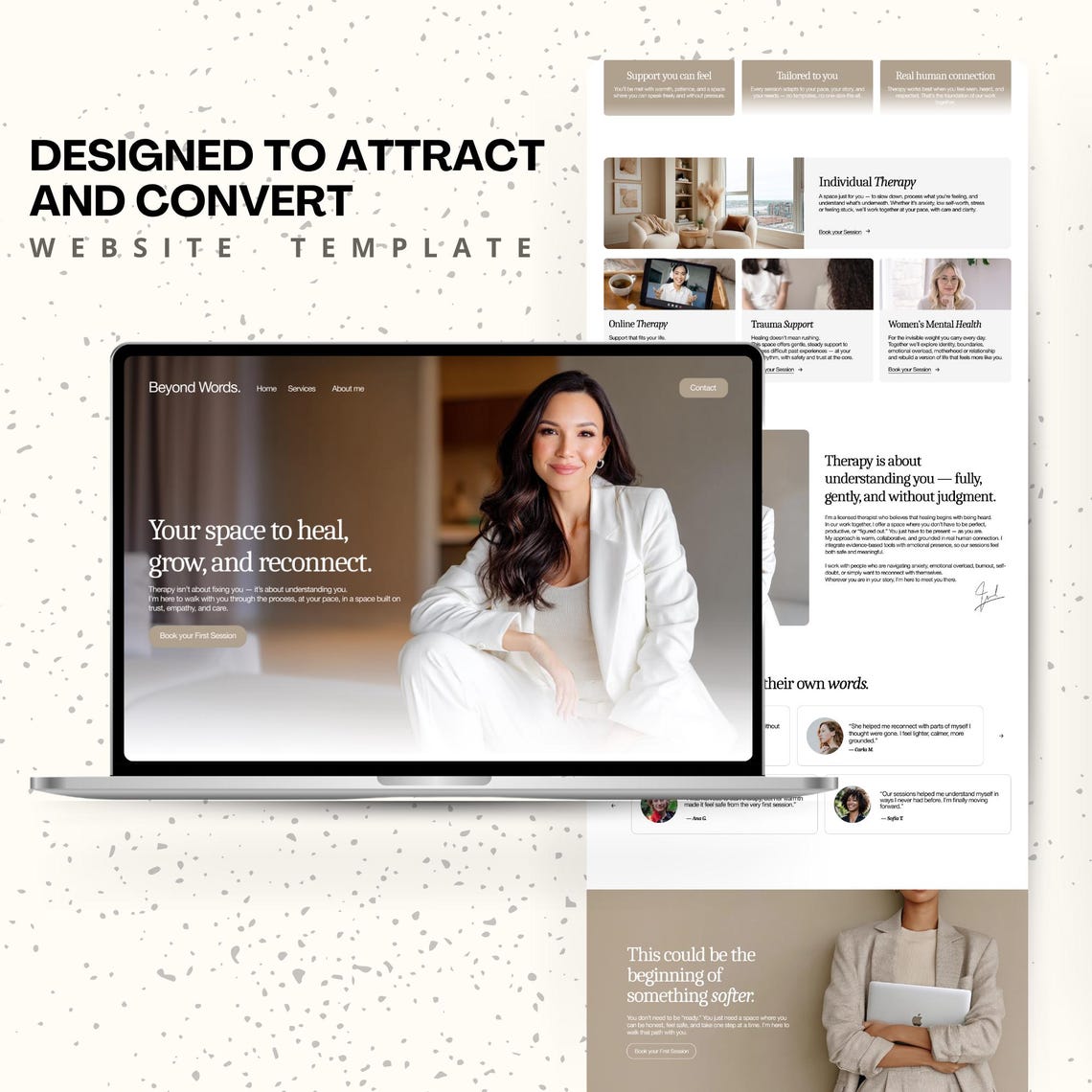 Therapist Booking Website Template, Online Therapy Scheduler ...