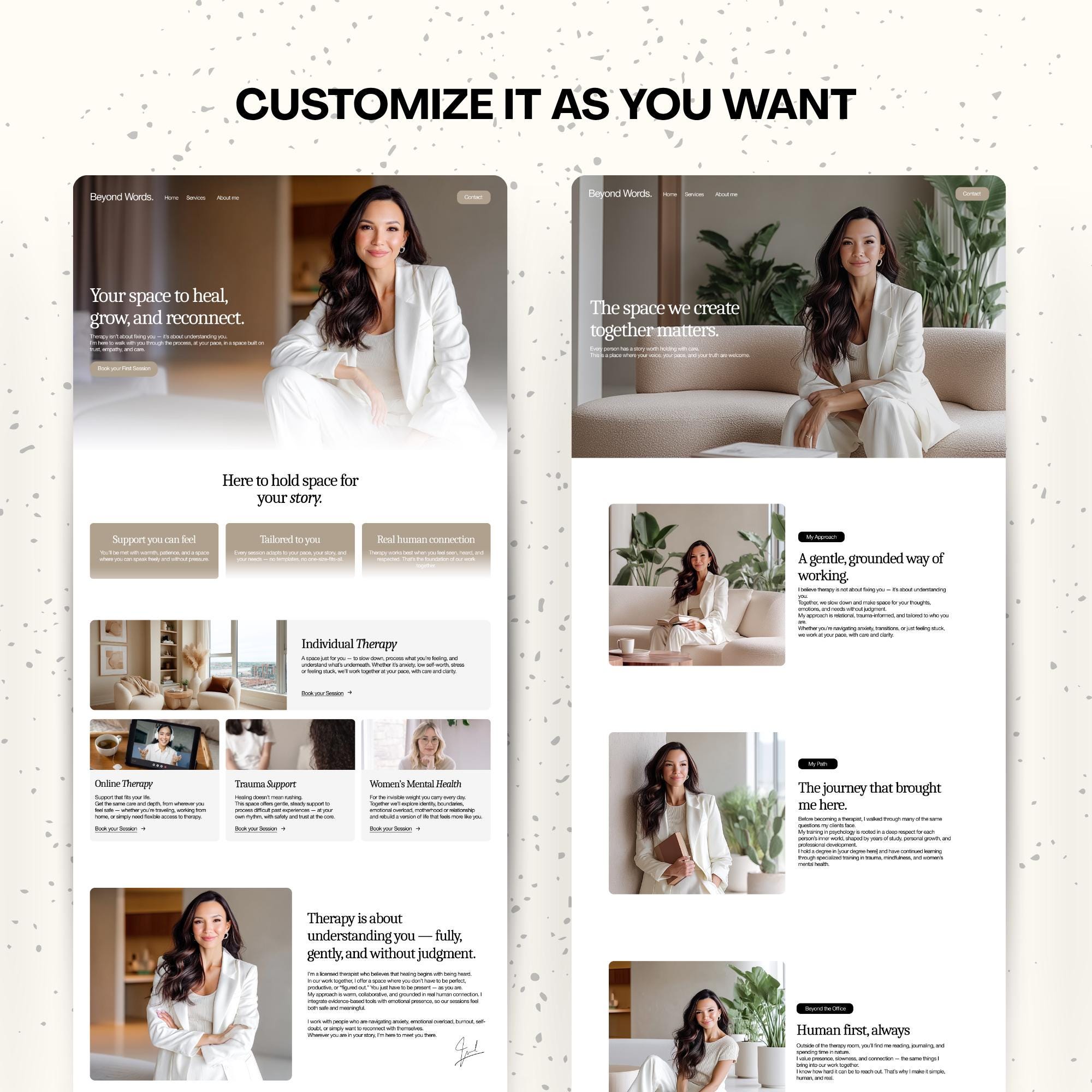 Therapist Booking Website Template, Online Therapy Scheduler ...