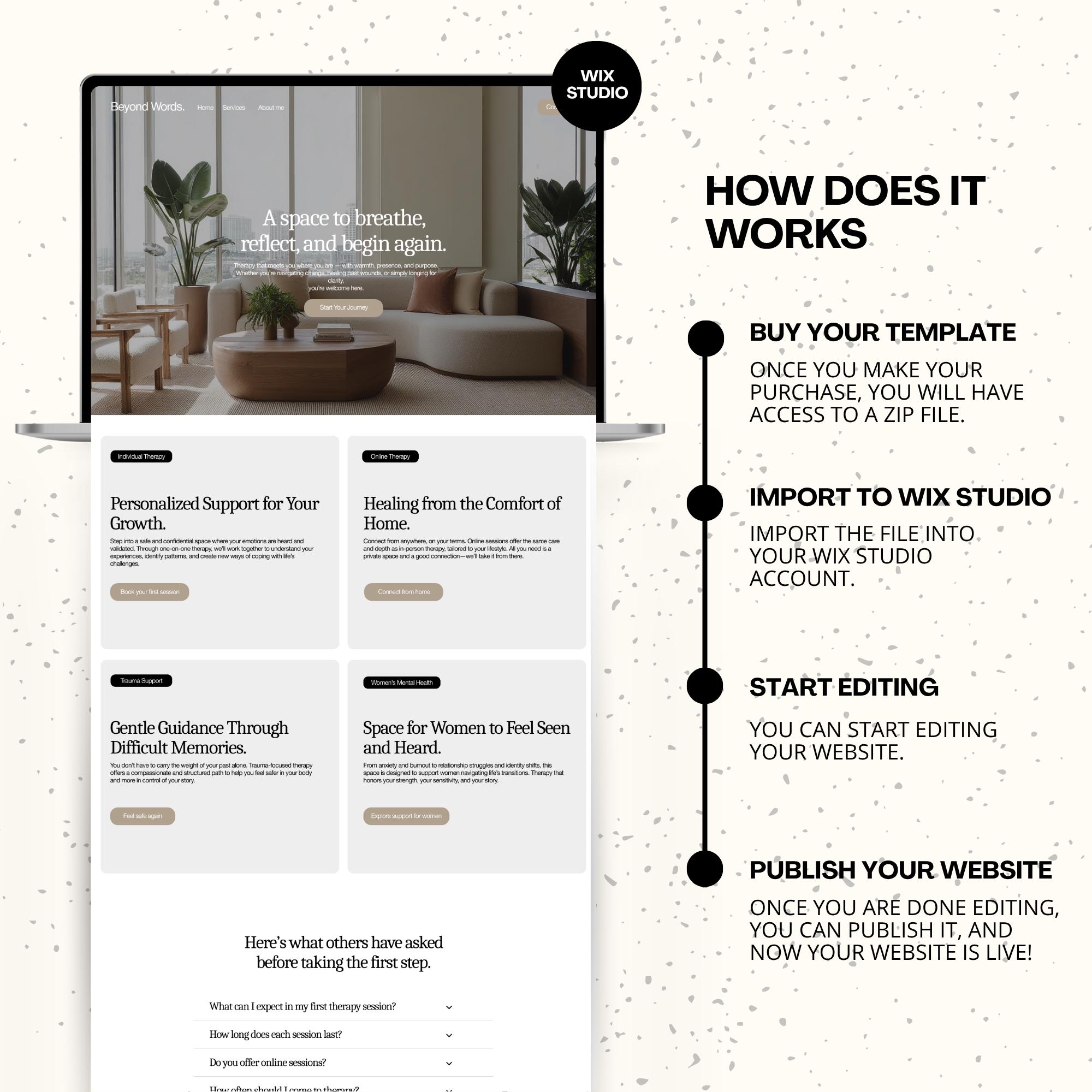 Therapist Booking Website Template, Online Therapy Scheduler ...