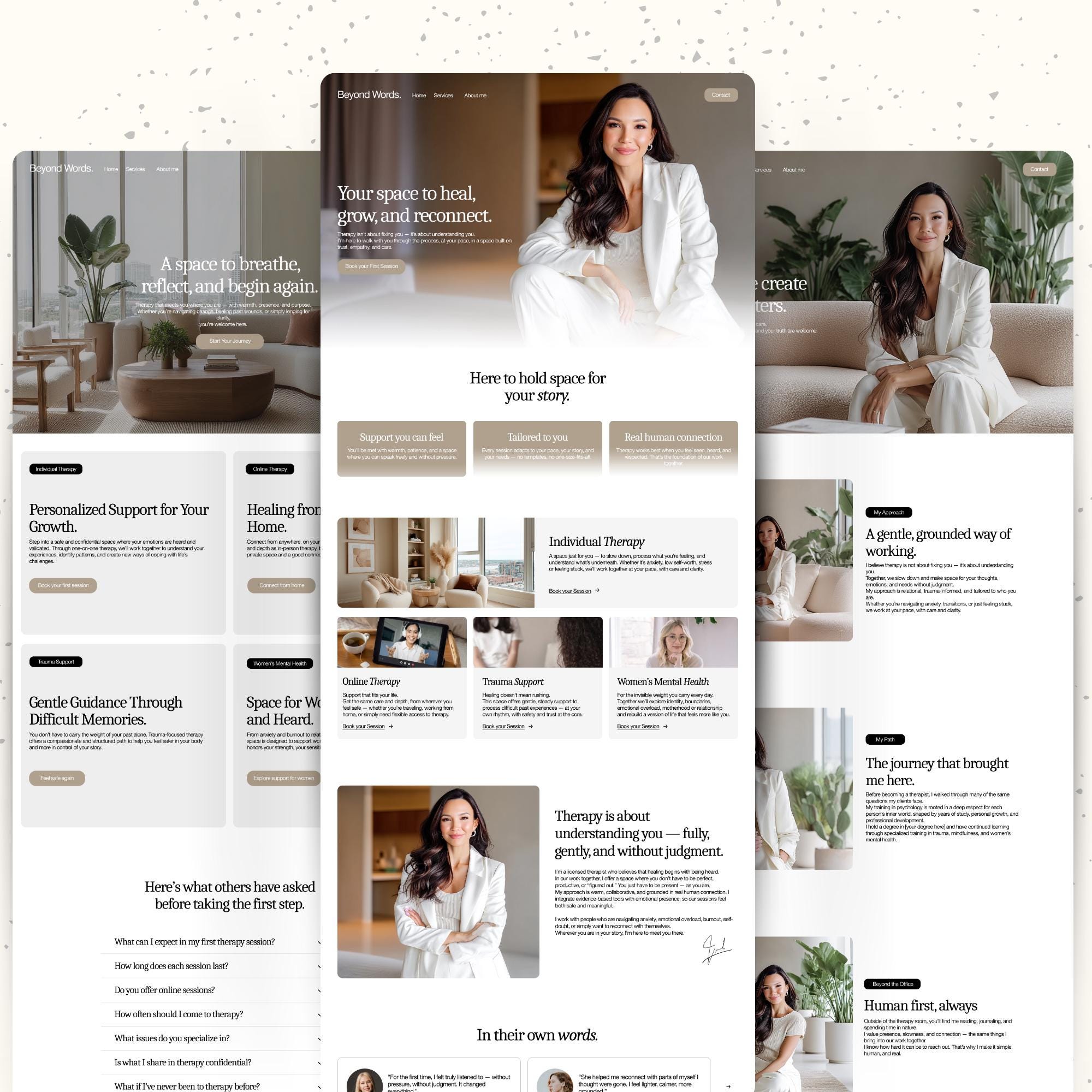 Therapist Booking Website Template, Online Therapy Scheduler ...