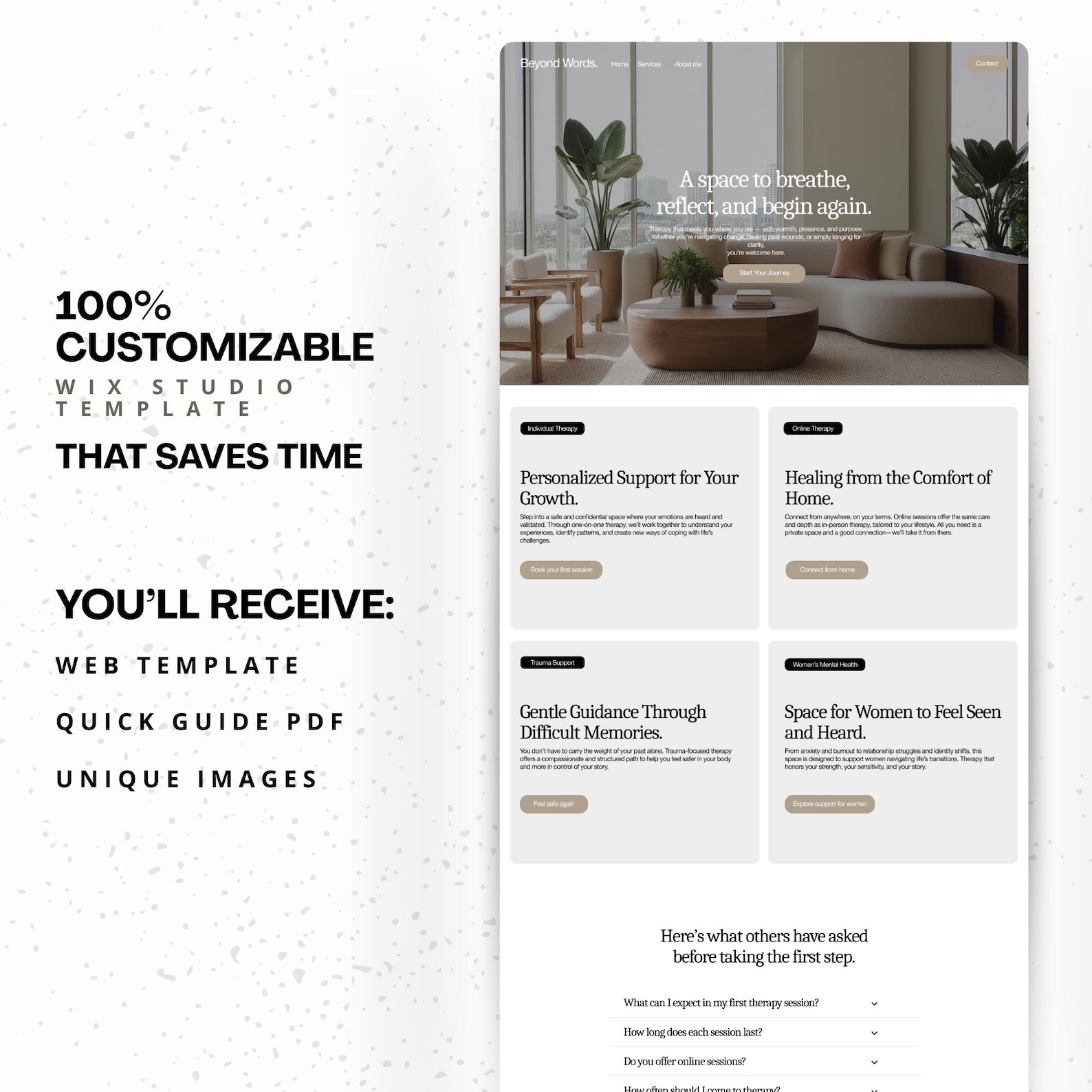 Therapist Booking Website Template, Online Therapy Scheduler ...
