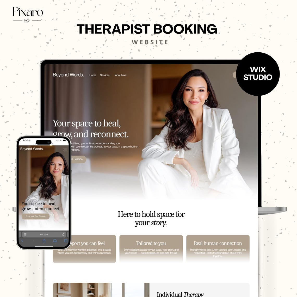 Therapist Booking Website Template, Online Therapy Scheduler ...