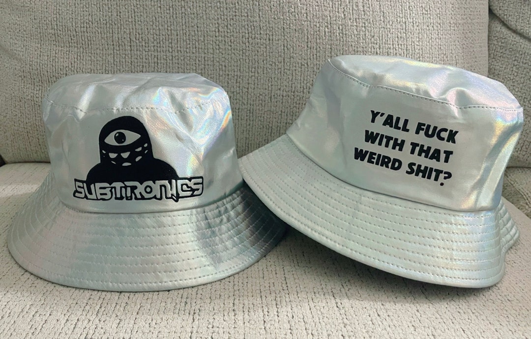 Subtronics Silver Monochrome Bucket Hat - Etsy