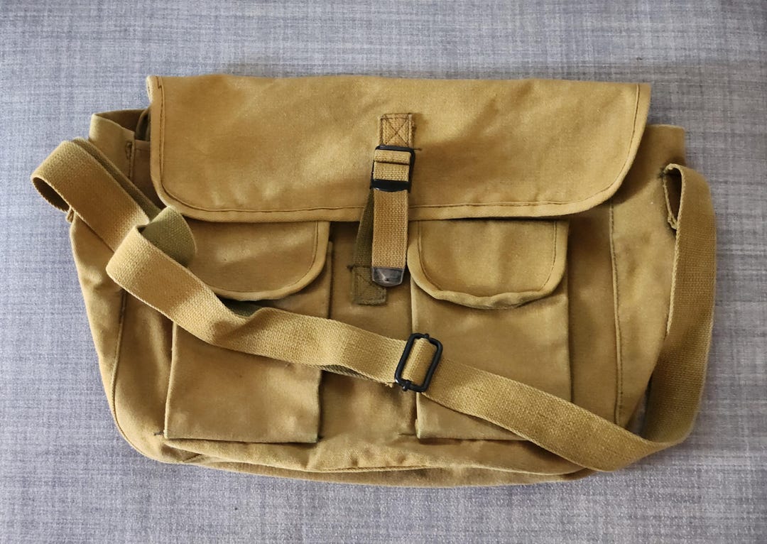 Vintage Canvas Army Ammo Bag Crossbody Shoulder Bag Military Style ...