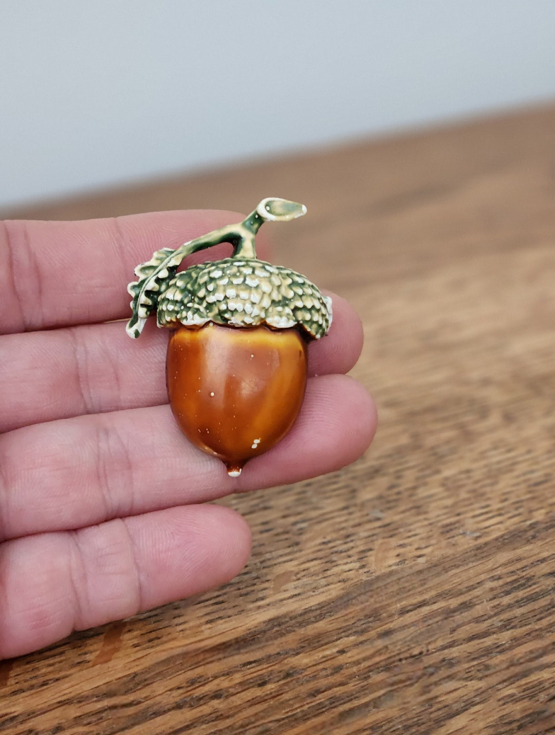 Vintage Metal Acorn Brooch Pin - Etsy