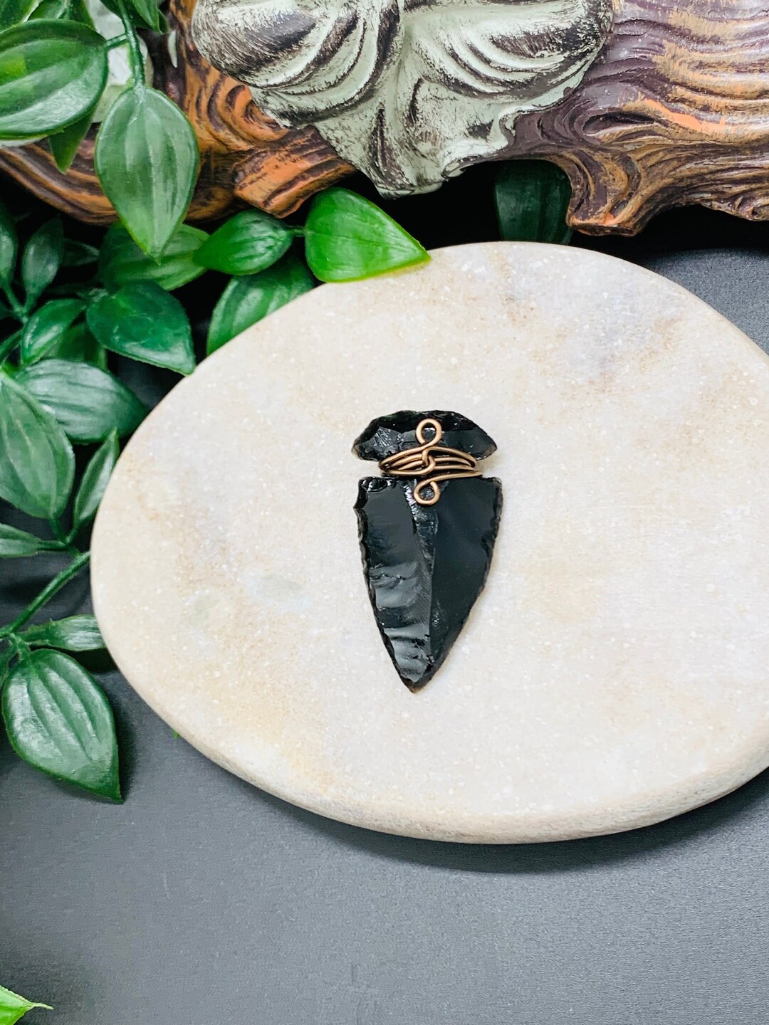 Hand Cut Black Obsidian Arrowhead. Obsidian Pendant. - Etsy