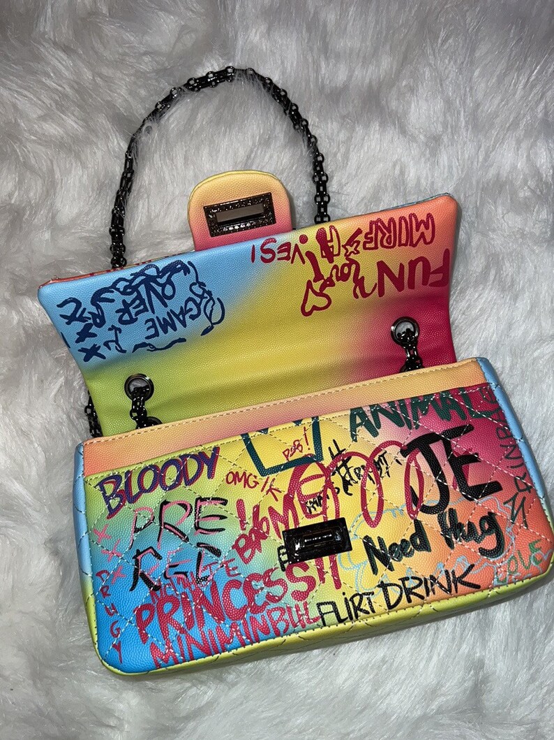 Graffiti Purse Multi Color - Etsy