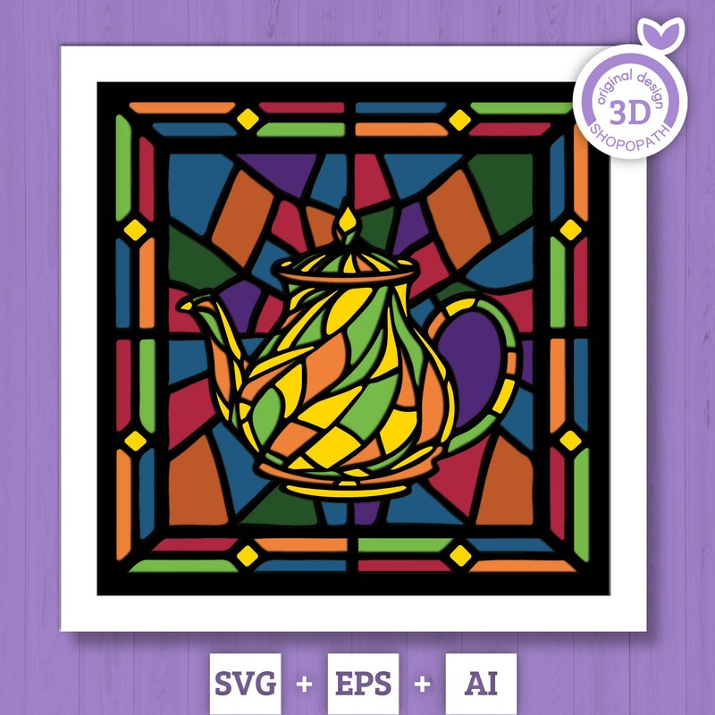 Stained Glass Teapot - Etsy