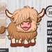 3D Layered Highland Cow SVG PDF EPS, Layered Cow Svg, Layered Papercut ...