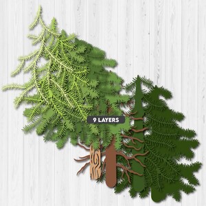 3D Layered Christmas Tree SVG PDF EPS, Christmas Tree Layered Svg ...
