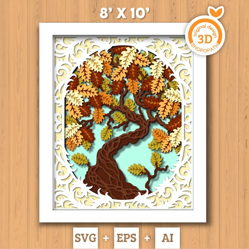Oak Tree Svg - Etsy