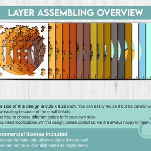 3D SVG Autumn Tree Over a Stream Shadow Box, Autumn 3D SVG, Leaves 3D ...