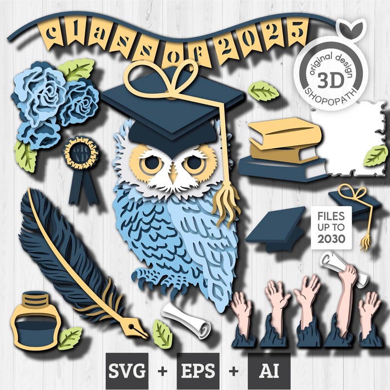 Graduation Card Svg - Etsy