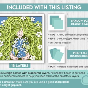 3D Layered Mother Earth Shadow Box SVG, Earth Day SVG, Summer Shadow ...