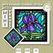 3D SVG Iris Mini Stained Glass Shadow Box, Iris 3D Svg, 3D Flowers Svg ...