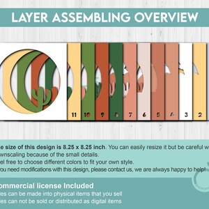 3D SVG Boho Desert Shadow Box, 3d Canyon Shadow Box Svg, Cactus 3D Svg ...