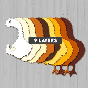 3D Layered Mama Duck SVG, 3D Layered Duck, Layered Papercut Svg ...