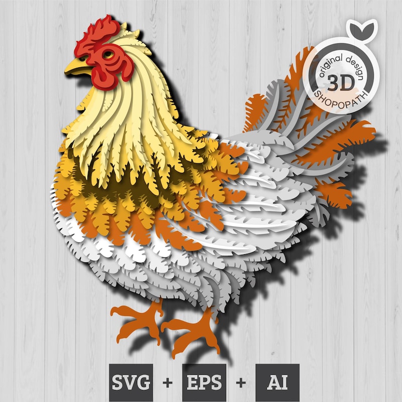 Chicken Stencil Layer - Etsy