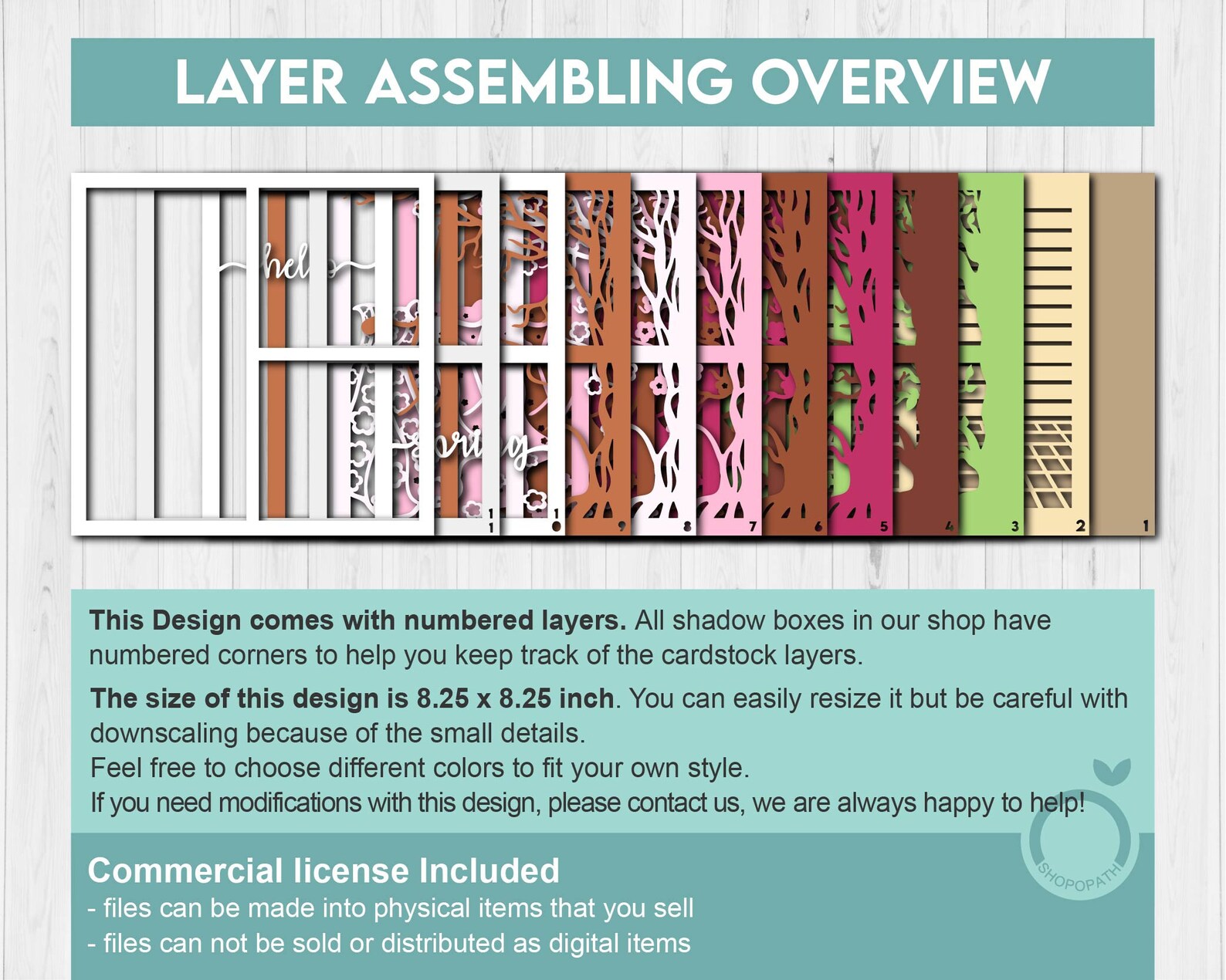 3D Layered Spring Quilt SVG, Spring Shadow Box, Blossom 3D Svg, Flowers ...