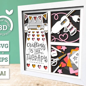 3D Layered Crafting SVG EPS, Create Crafter Shadow Box, Create 3D Svg ...