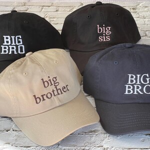 Big Bro, Big Sister Hat, Big Brother Baseball Caps, Classic Dad Hat ...