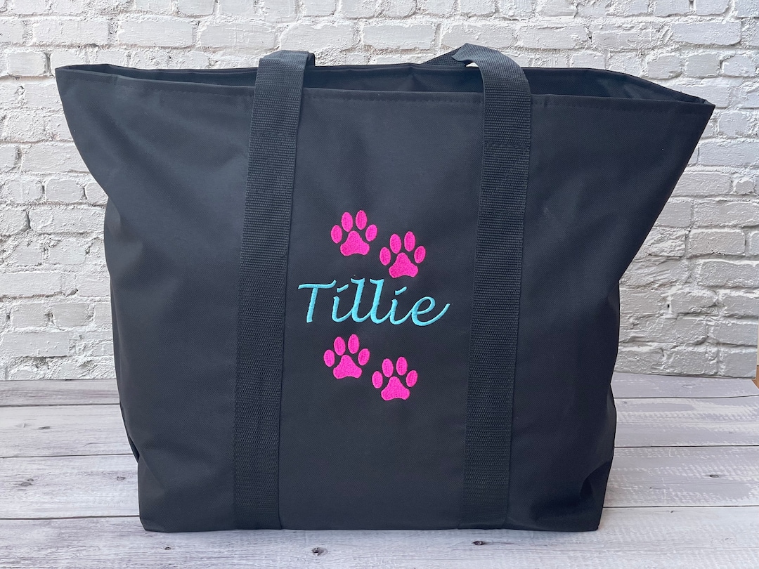 Personalized Pet Bag, XL Boat Tote, Pet Tote, Dog Travel Bag, Dog Owner ...