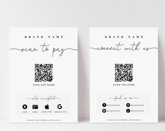 Qr Code Payment Template - Etsy