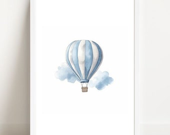 Nursery Alphabet Abcs Hot Air Balloon Printable Wall Art 8x10 Instant ...
