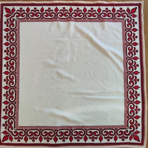Finished Cross Stitch Tablecloth Set, Vintage Cross Stitch Decor - Etsy