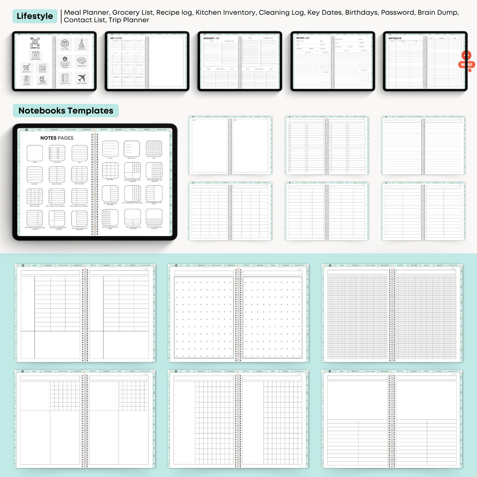 Digital Planner 2023 2024 Undated Digital Planners | Goodnotes Planner ...