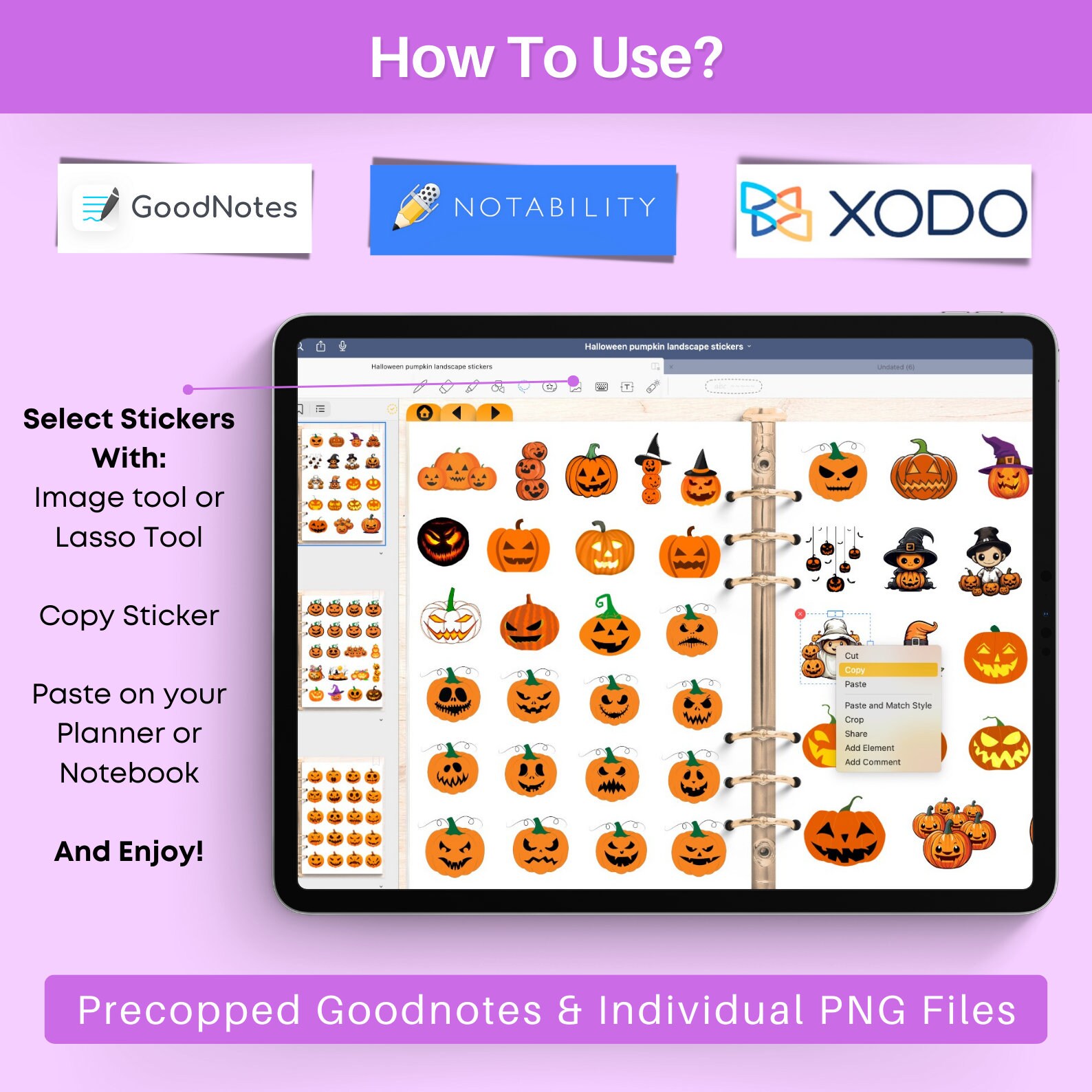 Halloween Digital Stickers Cute Spooky Stickers Halloween - Etsy