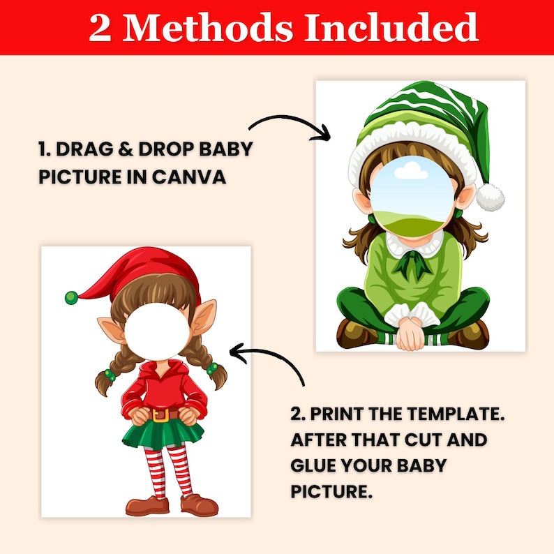Elf Photo Templates, Add Your Face, 120+ Designs, Christmas PNG PSD PDF ...