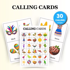 Fiesta Bingo, 30 Printable Fiesta Bingo Cards, Fiesta Activity for Kids ...