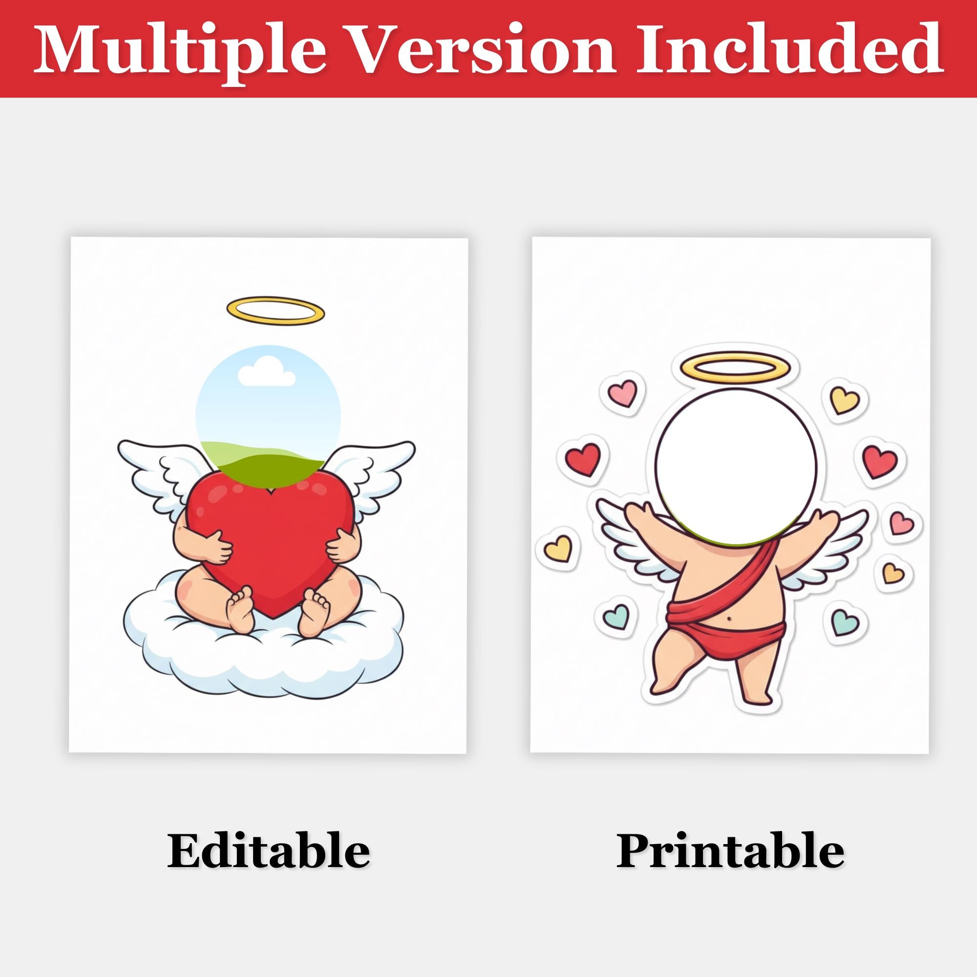 Cupid Valentine Days | Add Your Own Face Photo Template | Cute ...