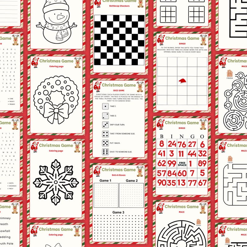 Christmas Games MEGA BUNDLE, 56 Printable Christmas Party Games ...