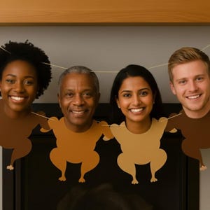 Turkey Face Cutout Printable, Put Your Face on a Turkey, Thanksgiving ...