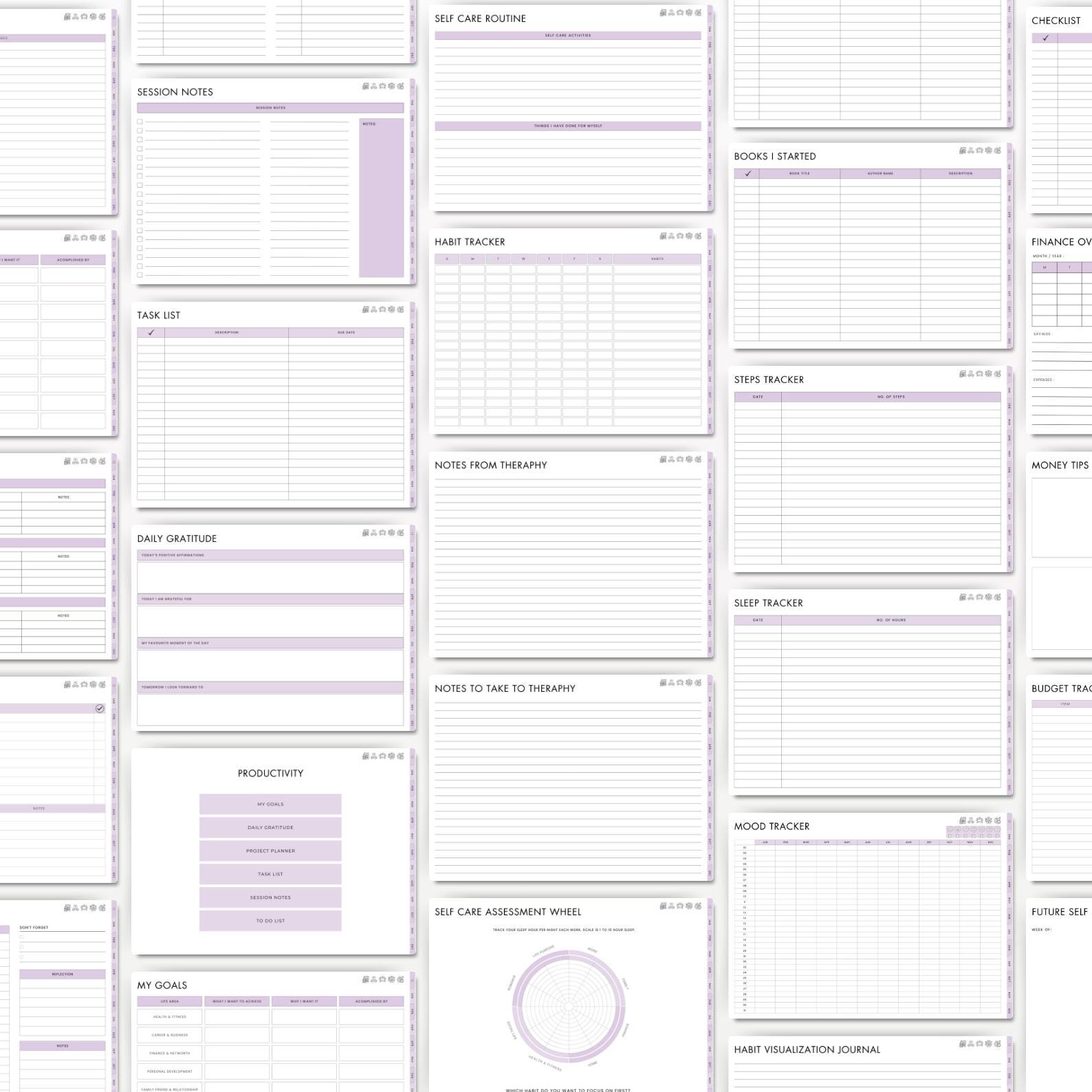 All-in-one Digital Planner 2024, 2025, 2026, Undated Digital Planner ...