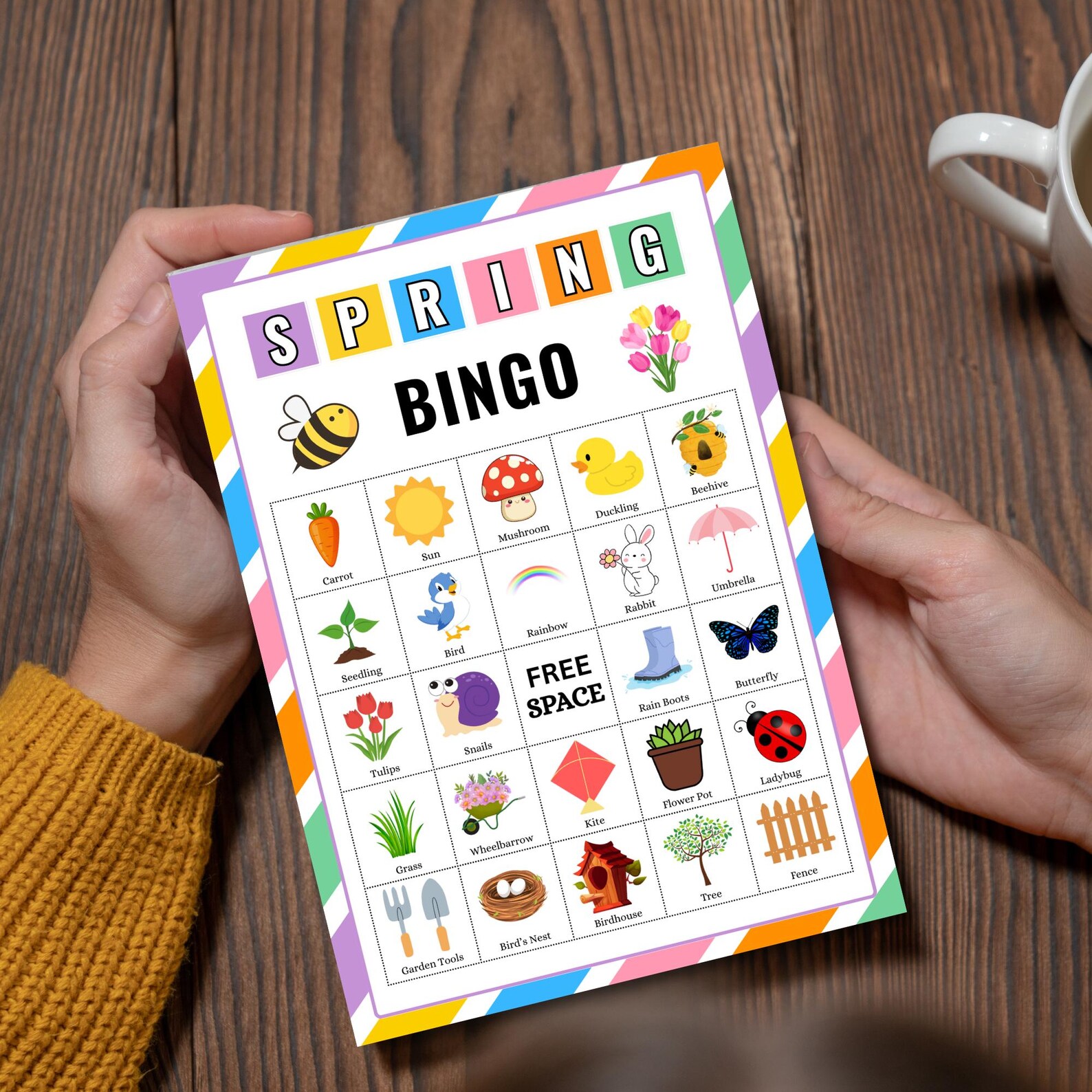 Spring Bingo, 50 Printable Spring Bingo Cards, Spring Party Game ...
