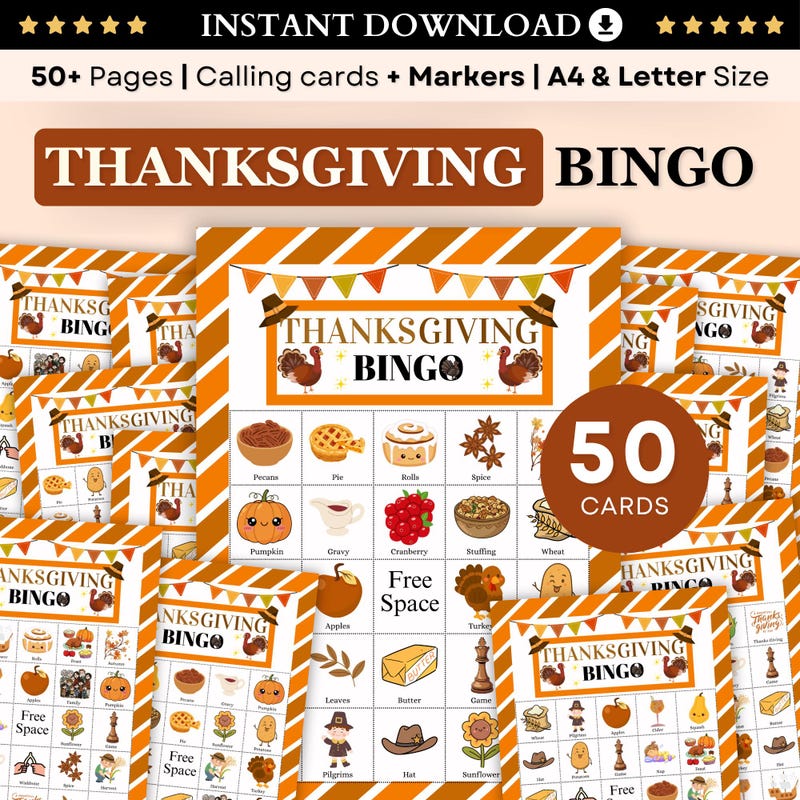 Thanksgiving Bingo - Etsy