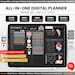 Dark Mode All-in-one Digital Planner 2024, 2025, 2026, Digital Planner ...