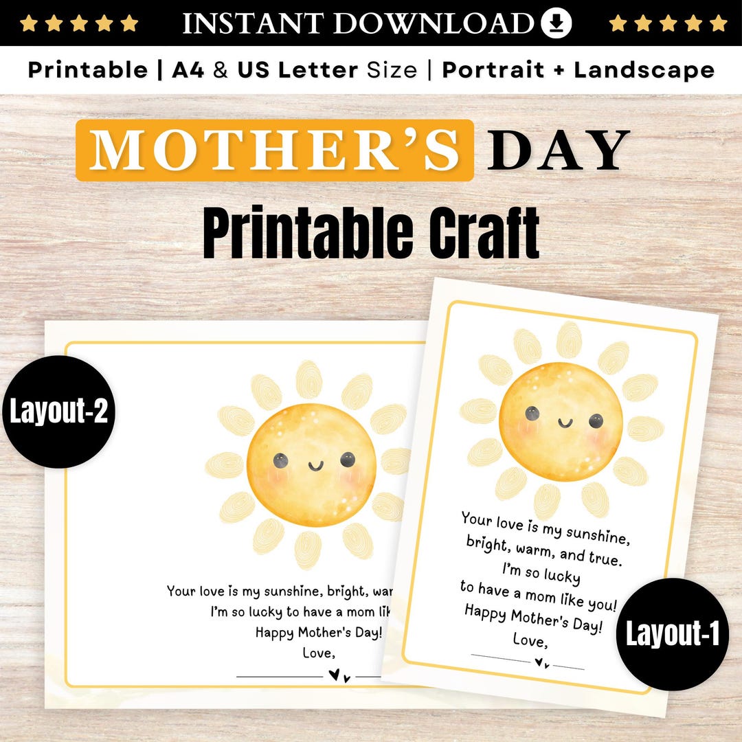 Mother's Day Printable | You Are My Sunshine | Teacher & Parent ...