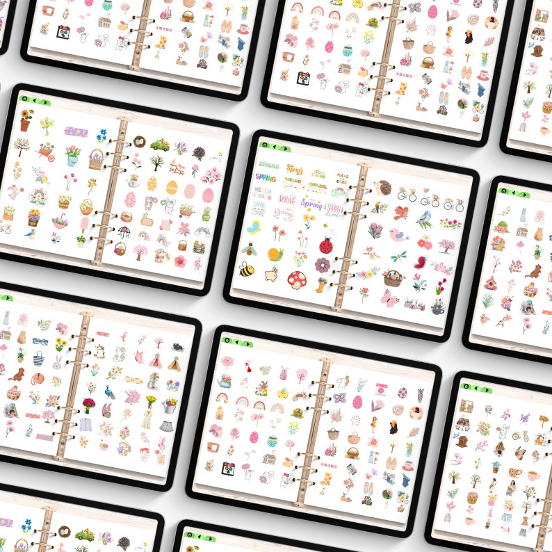 STICKERS DIGITALES de la temporada de primavera, pegatinas GoodNotes ...